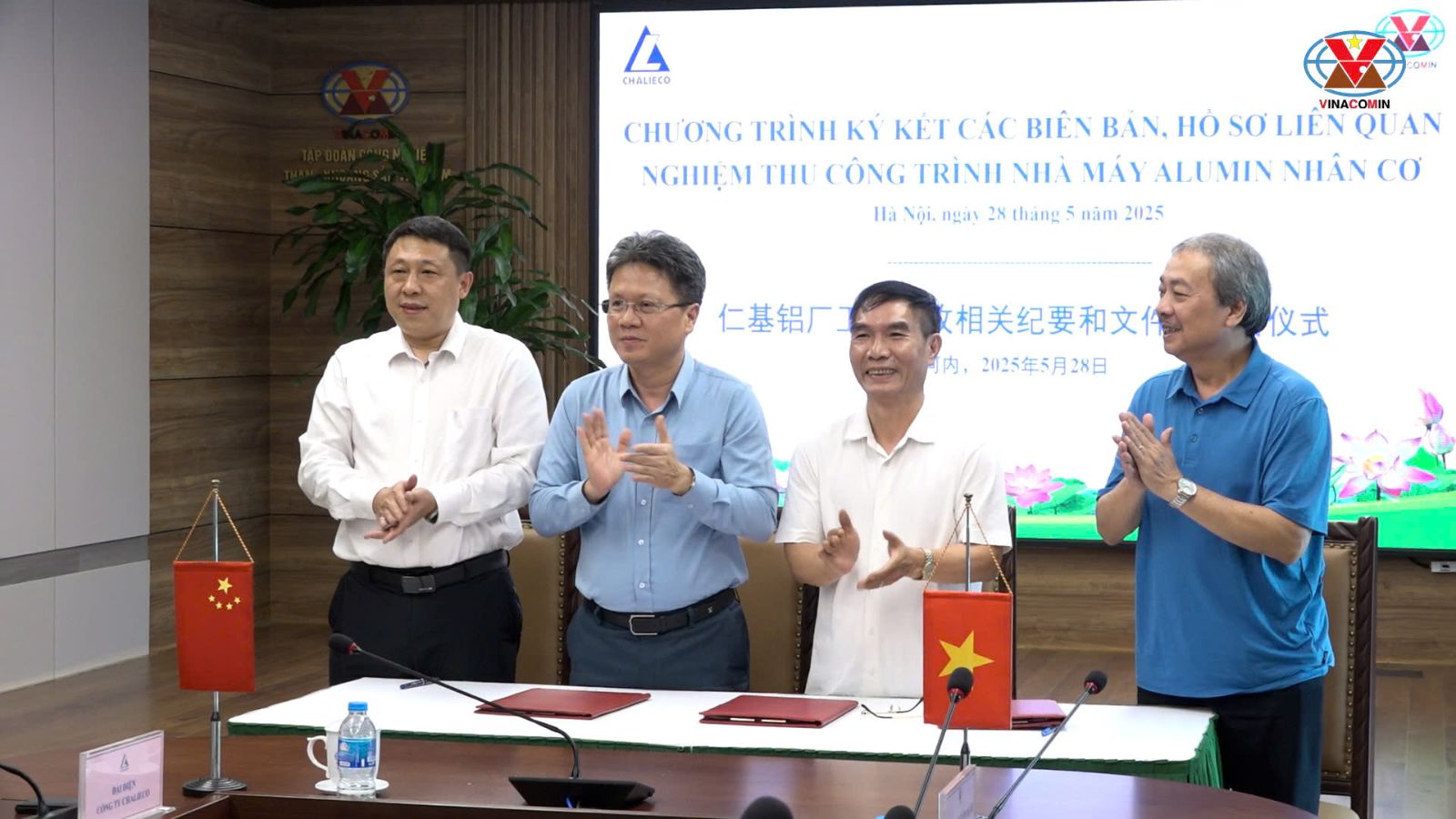 TKV Và Chalieco ký kết nghiệm thu công trình Nhà máy Alumin Nhân Cơ